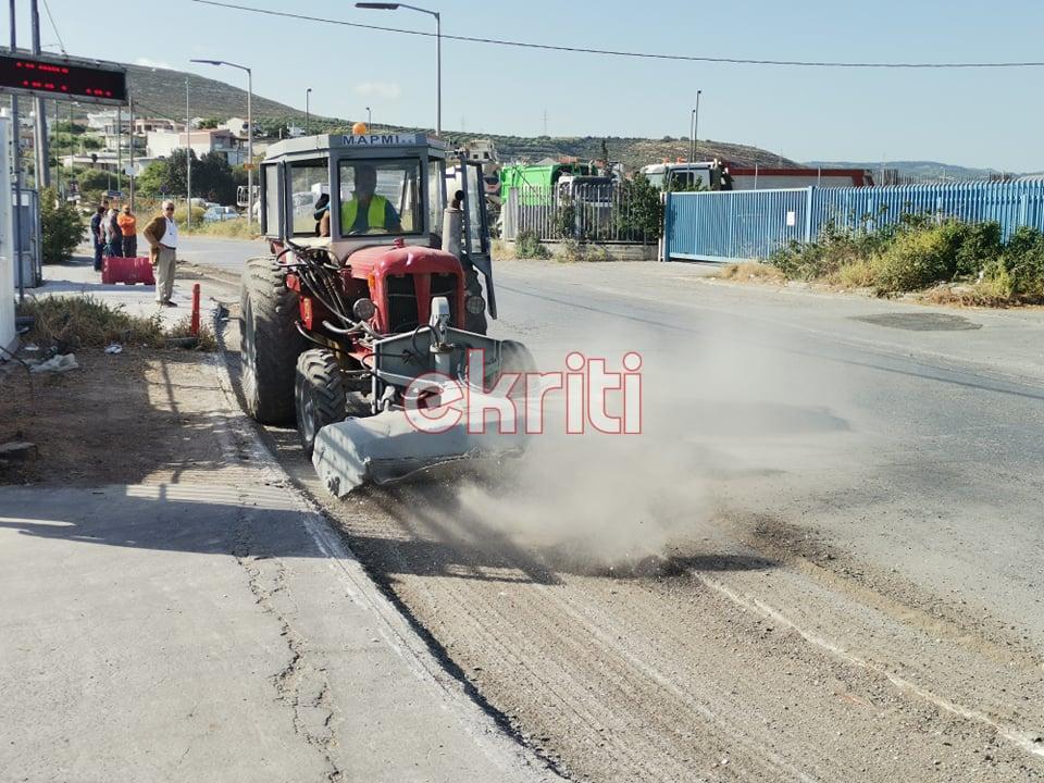 Ηράκλειο: Έργα ασφαλτόστρωσης στη Βιομηχανική Περιοχή (Φωτογραφίες ...