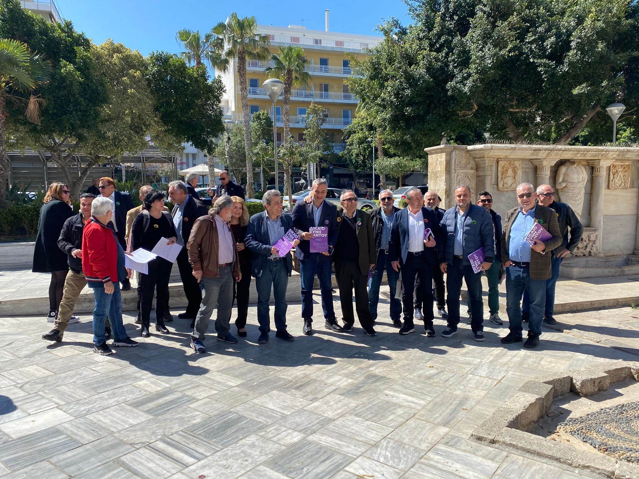 Ηράκλειο: Περιοδεία στελεχών του ΣΥΡΙΖΑ στο κέντρο της πόλης ...