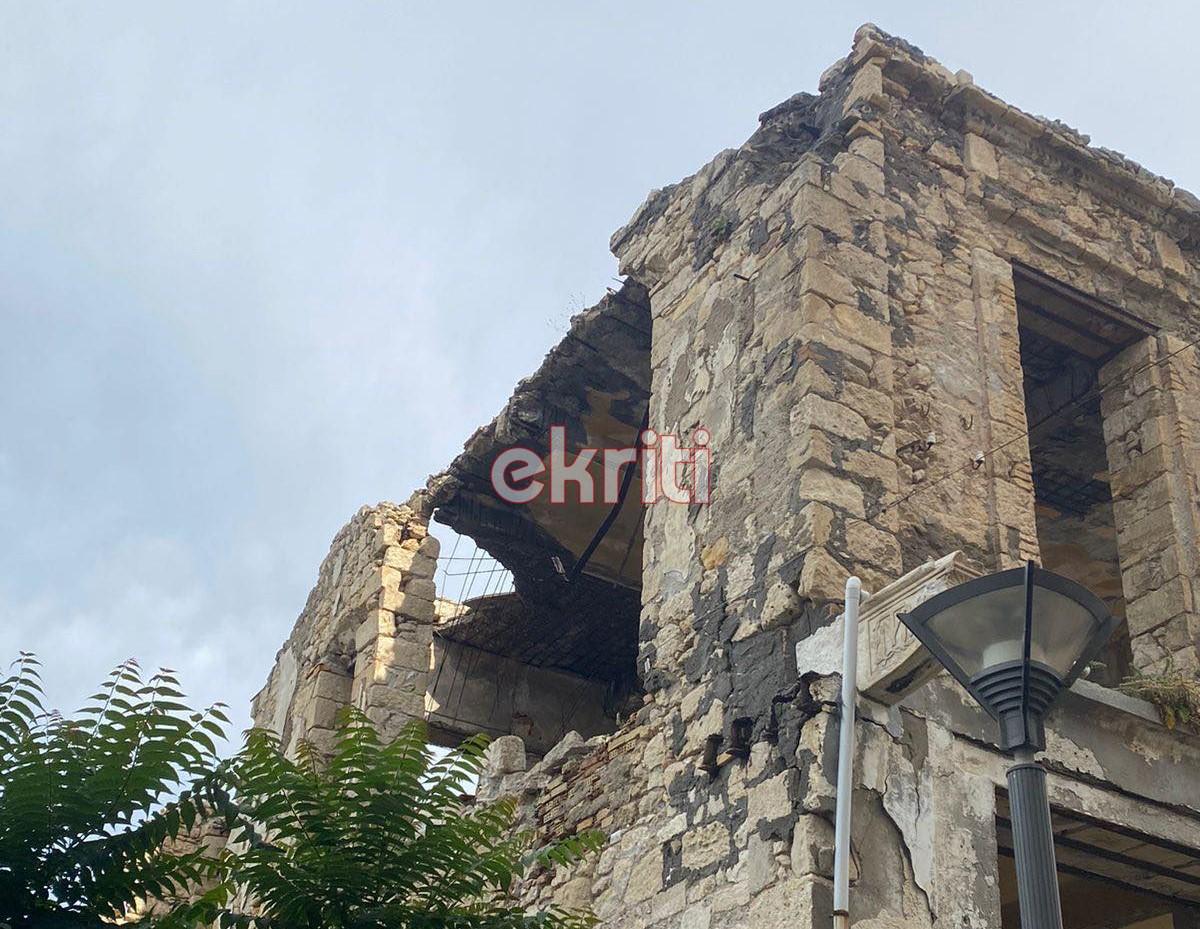 Ηράκλειο: Κατέρρευσε η οροφή του ερειπωμένου και ιστορικού ξενοδοχείου ...