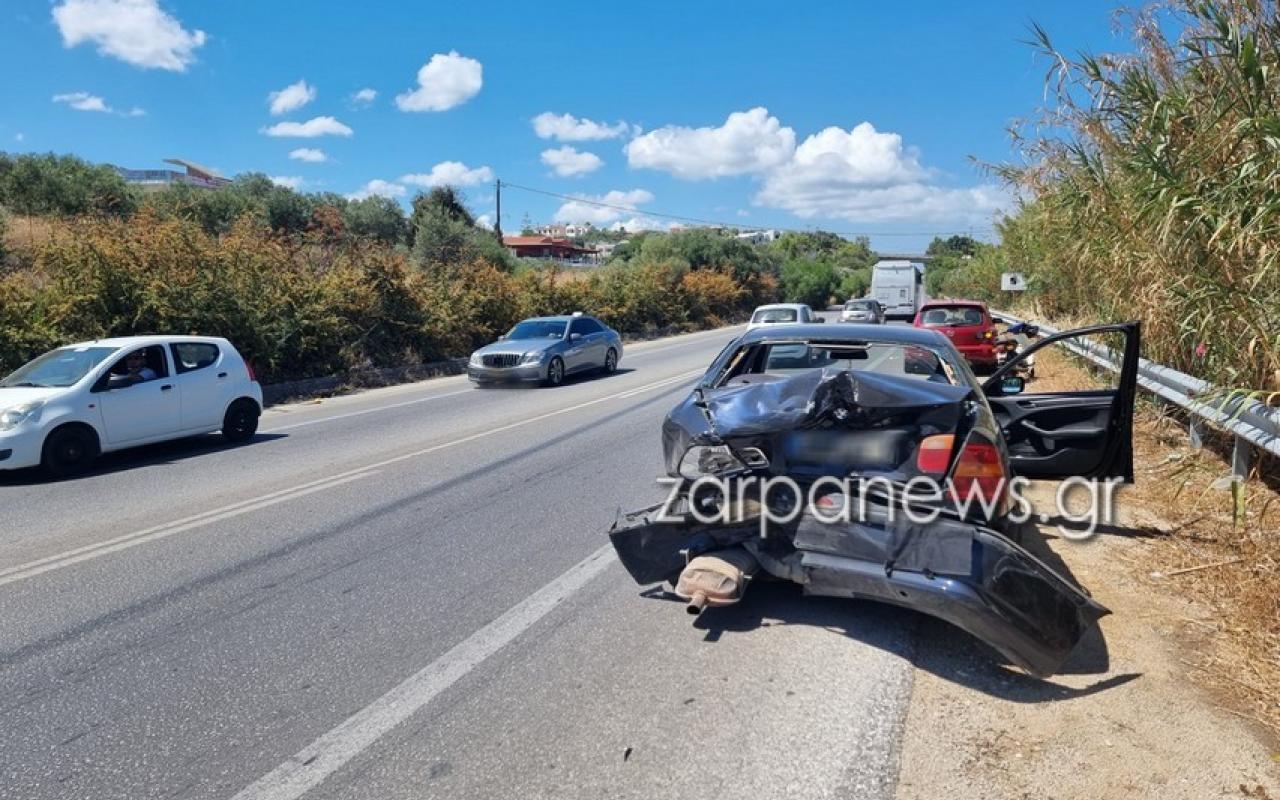 Κρήτη: Τροχαίο στην Εθνική Οδό - Στο νοσοκομείο ένα άτομο (εικόνες ...
