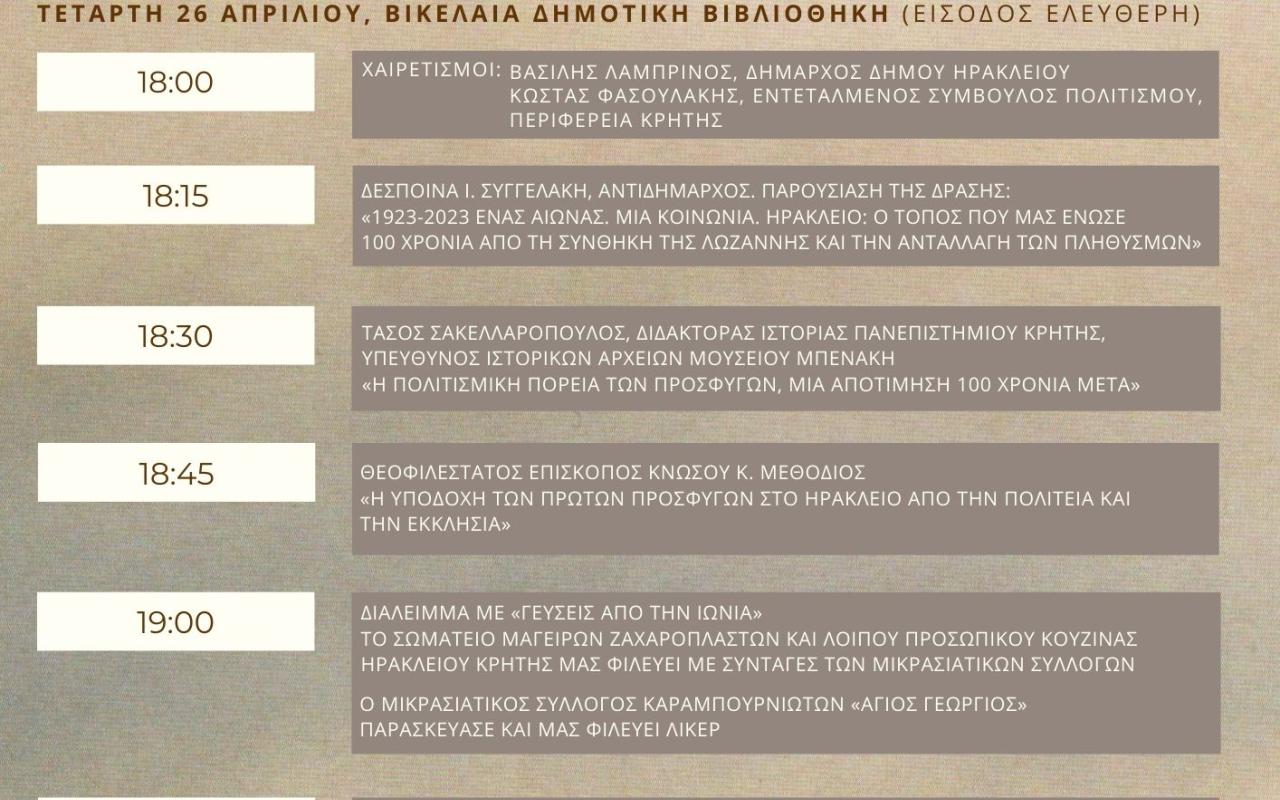 Ηράκλειο: Μια ενδιαφέρουσα εσπερίδα με θέμα: "Ένας αιώνας από την ...