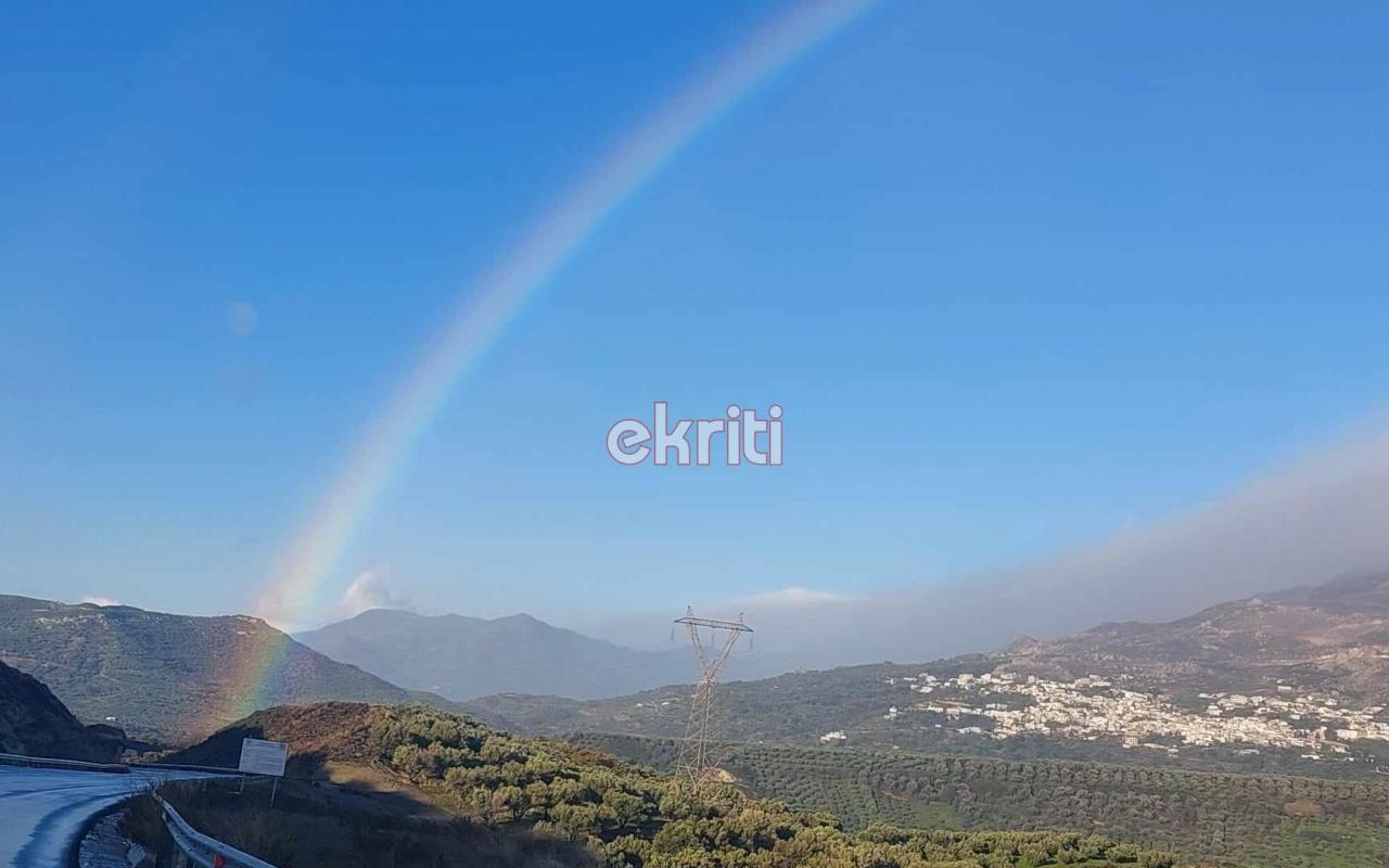 Ηράκλειο: Ένα υπέροχο ουράνιο τόξο στο δρόμο προς Μοίρες (φωτογραφίες ...